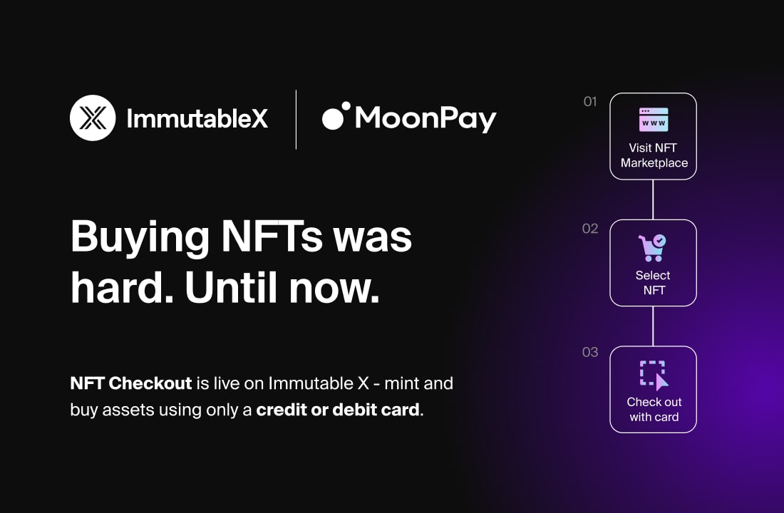 ImmutableX and MoonPay Bring NFT Checkout to ImmutableX Partners | Immutable Blog